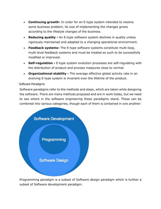 Software Engineering Evolution Software Paradigm | PDF