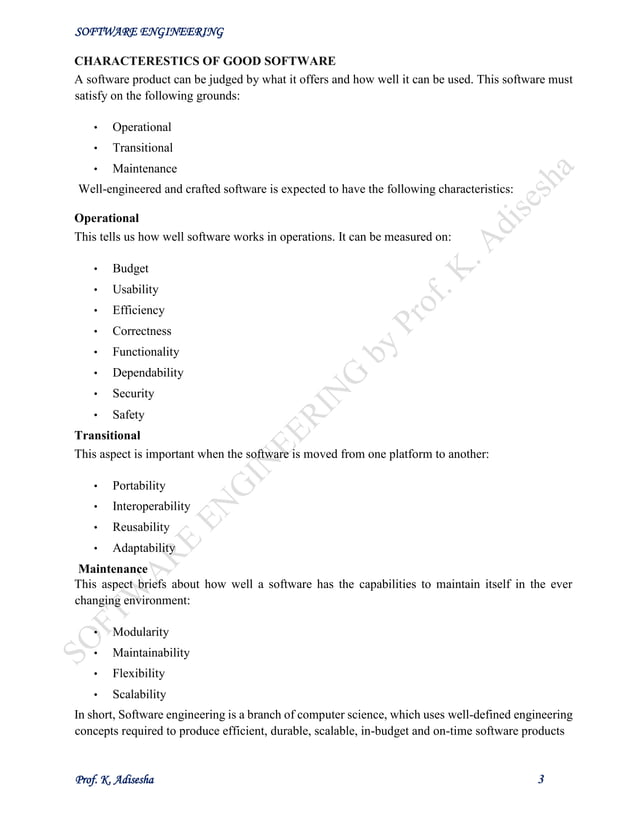 SE notes by k. adisesha | PDF