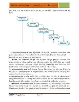 Software engineering for IV sem BCA ,RCU Belgavi.Syllabus | PDF