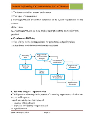 Software engineering for IV sem BCA ,RCU Belgavi.Syllabus | PDF
