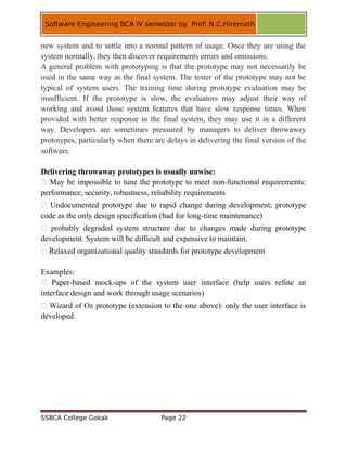 Software engineering for IV sem BCA ,RCU Belgavi.Syllabus | PDF