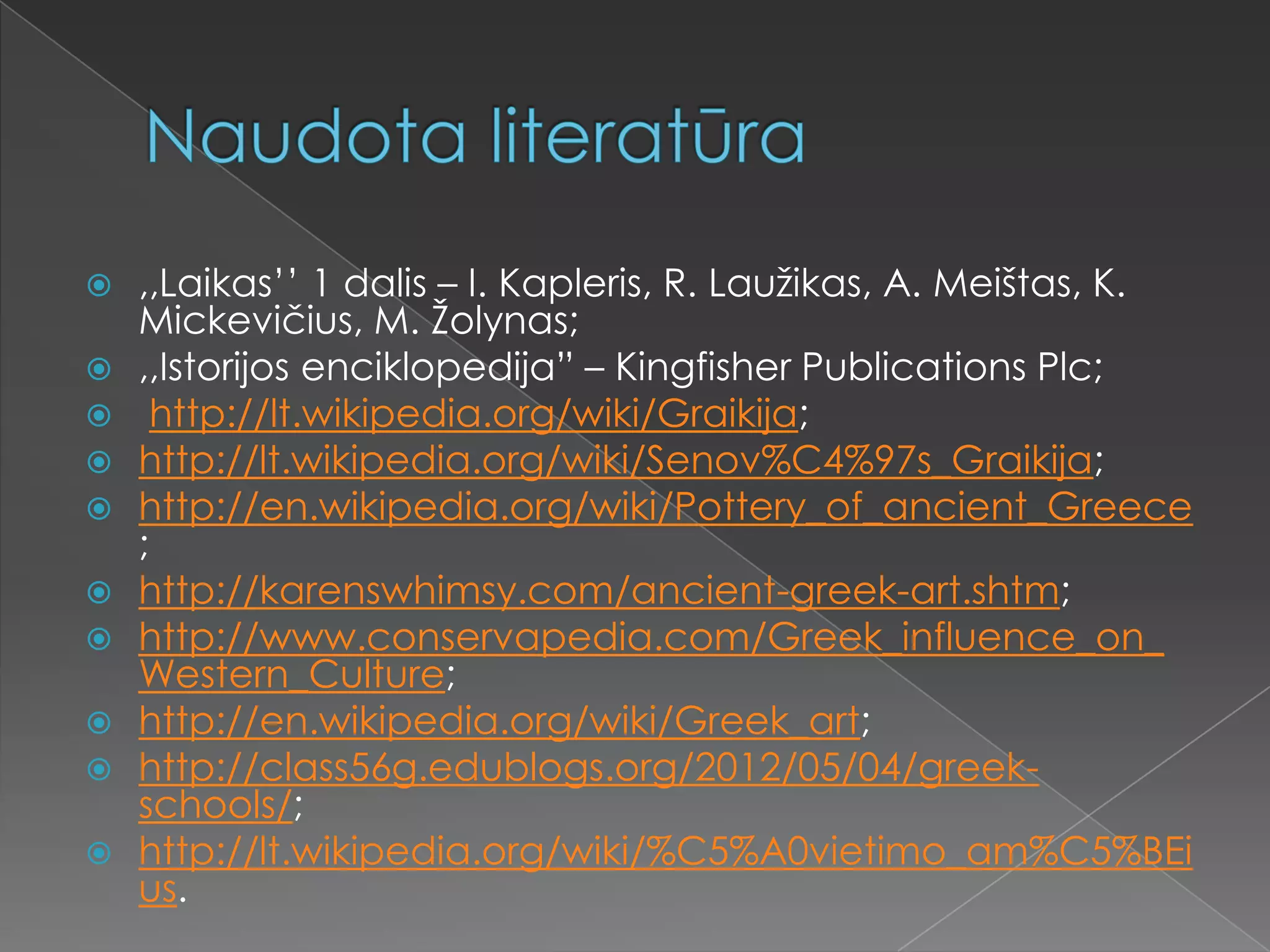 Senovės graikijos kultūros palikimas ir įtaka europai | PPTX