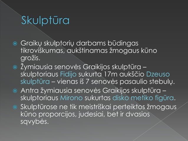 Senovės graikijos kultūros palikimas ir įtaka europai | PPTX