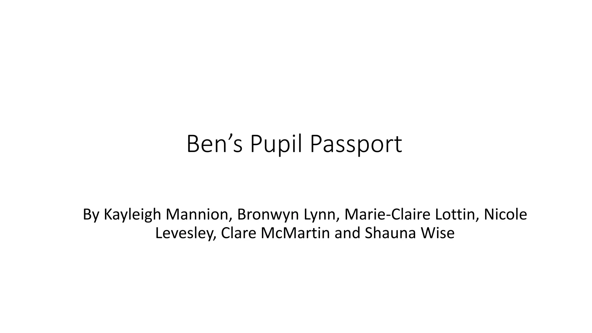 Sen pupil passport | PPT