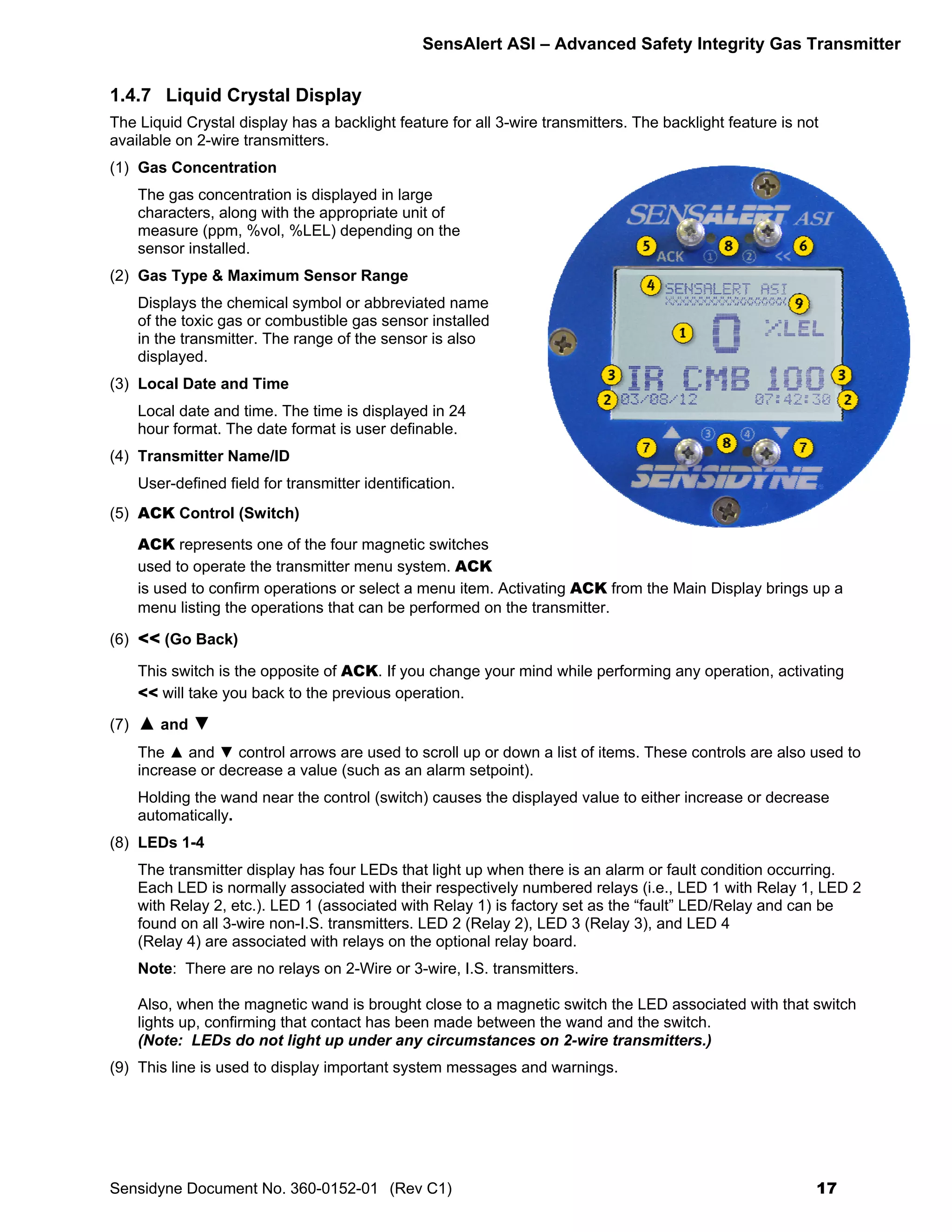 SensAlert ASI Advanced Safety Integrity Gas Transmitter | PDF