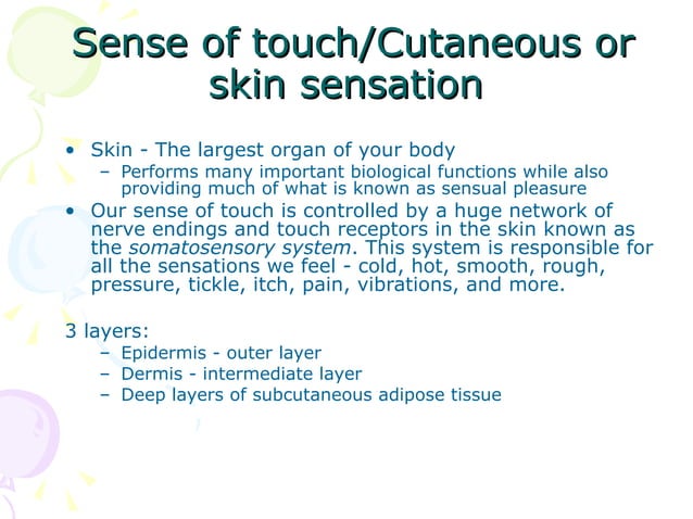 Sensation | PPT | Brain and Nervous System Disorders | Diseases and Conditions