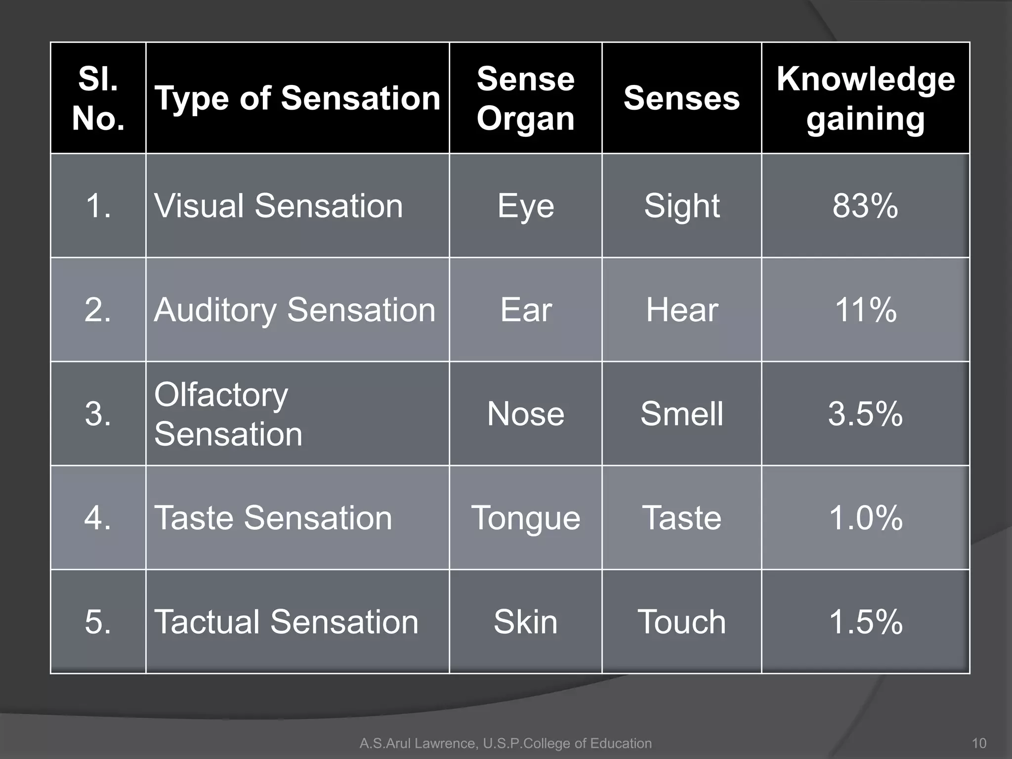 Sensation and Perception | PPSX