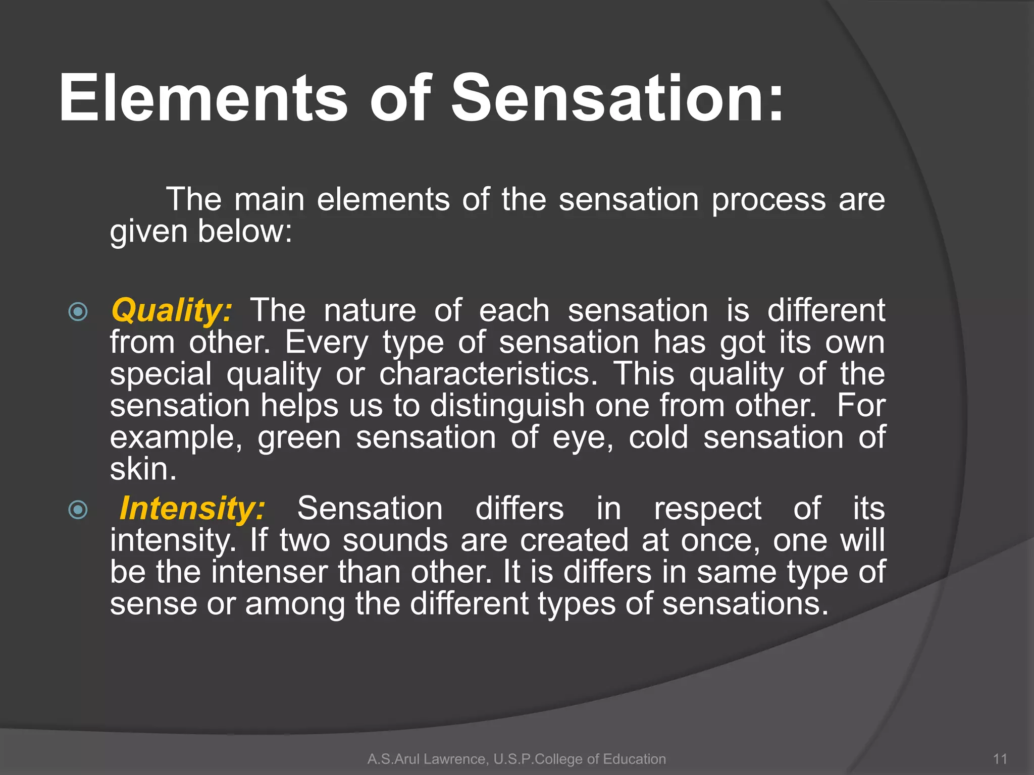 Sensation and Perception | PPSX