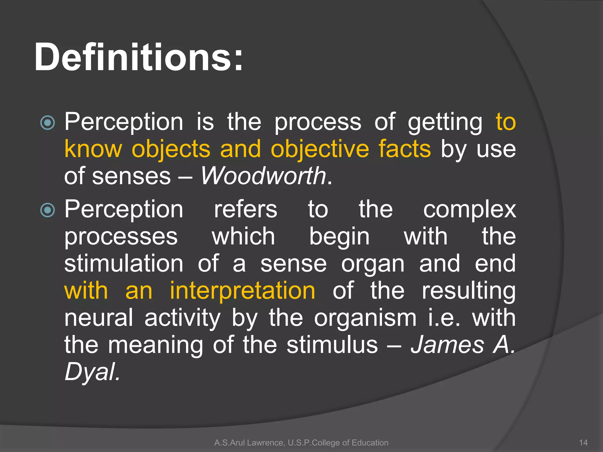 Sensation and Perception | PPSX