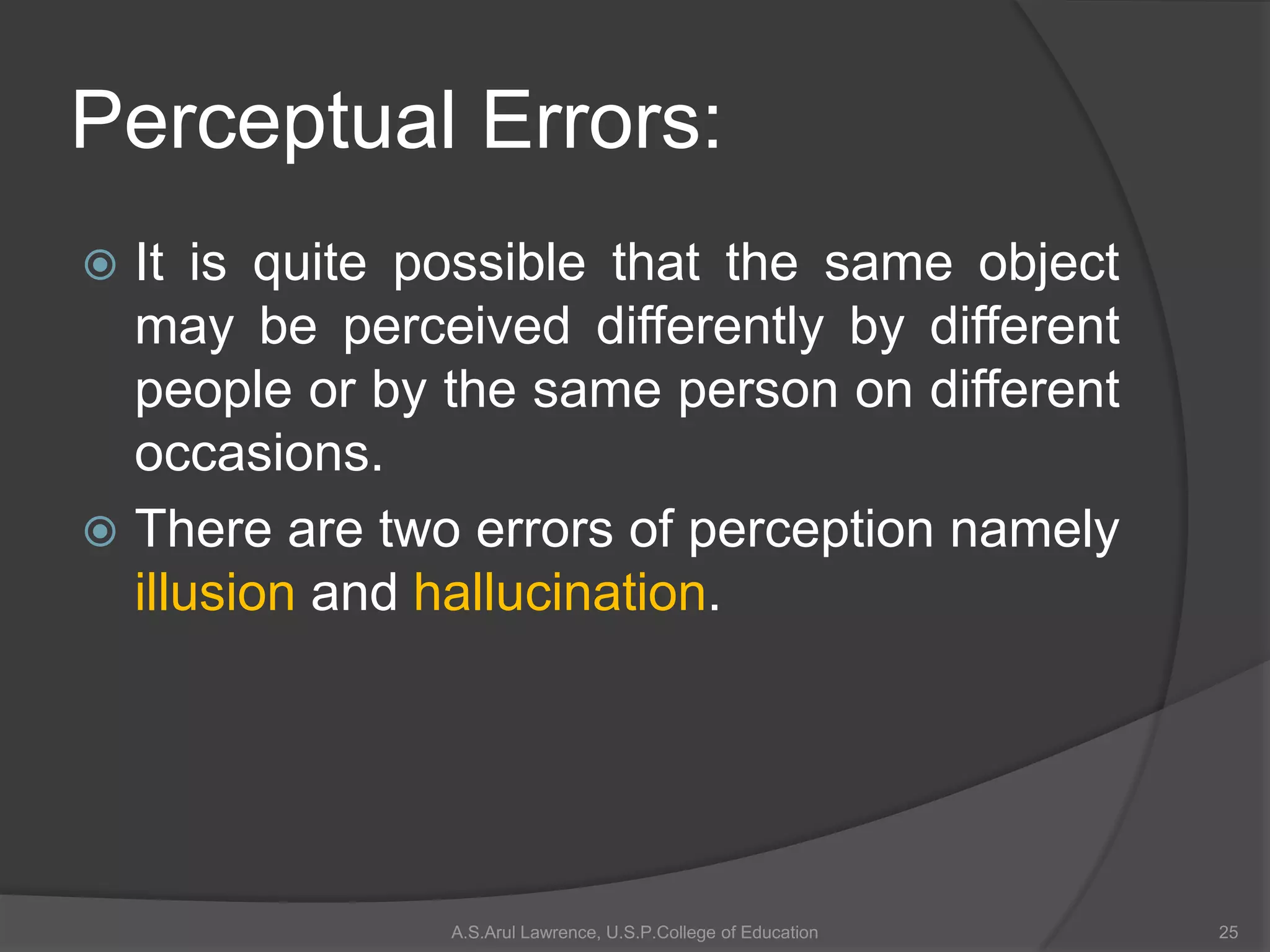 Sensation and Perception | PPSX