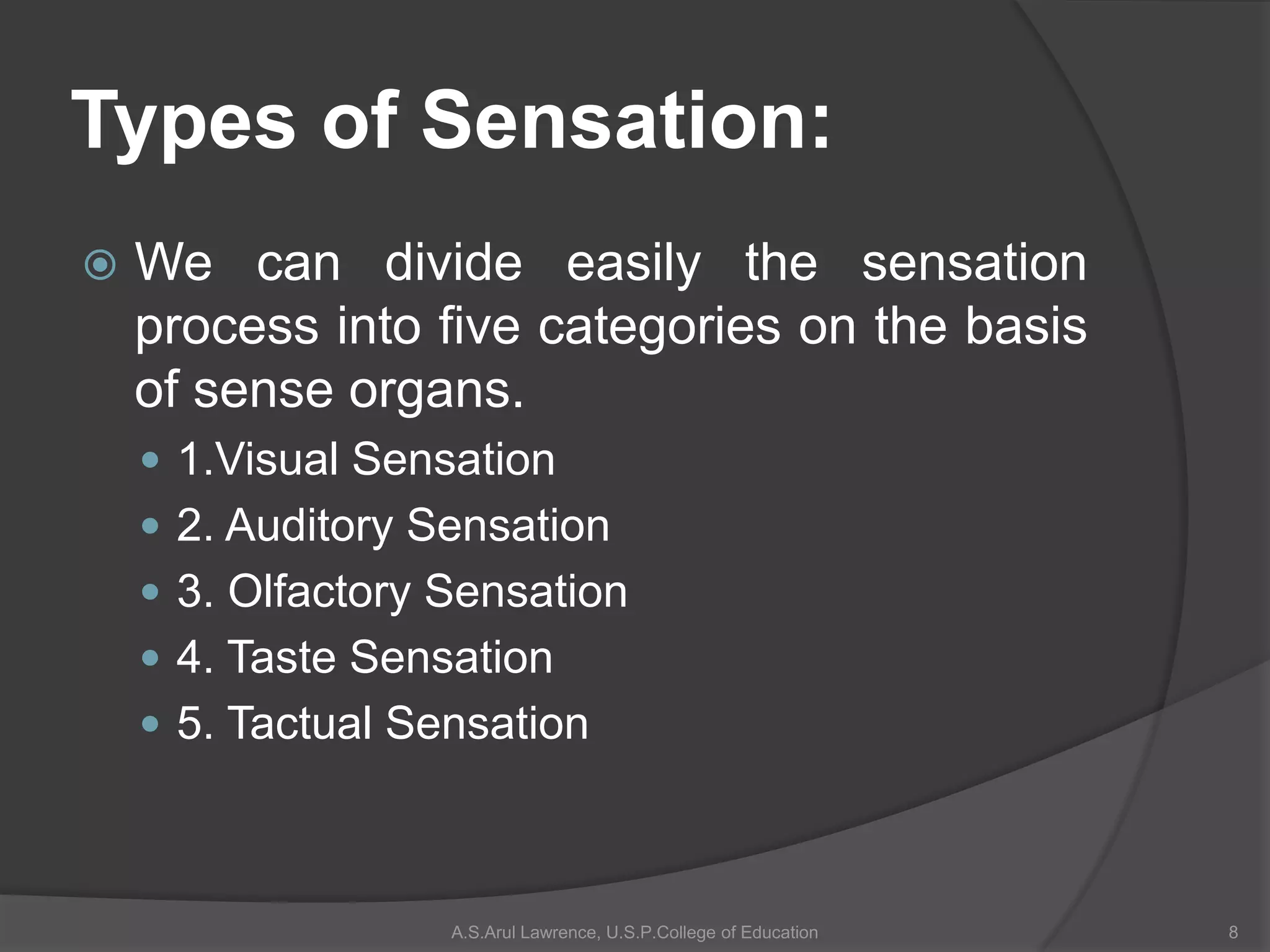 Sensation and Perception | PPSX