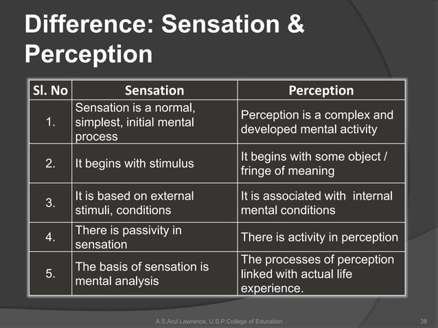 Sensation and Perception | PPSX