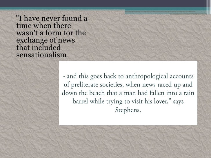 Sensationalism in journalism