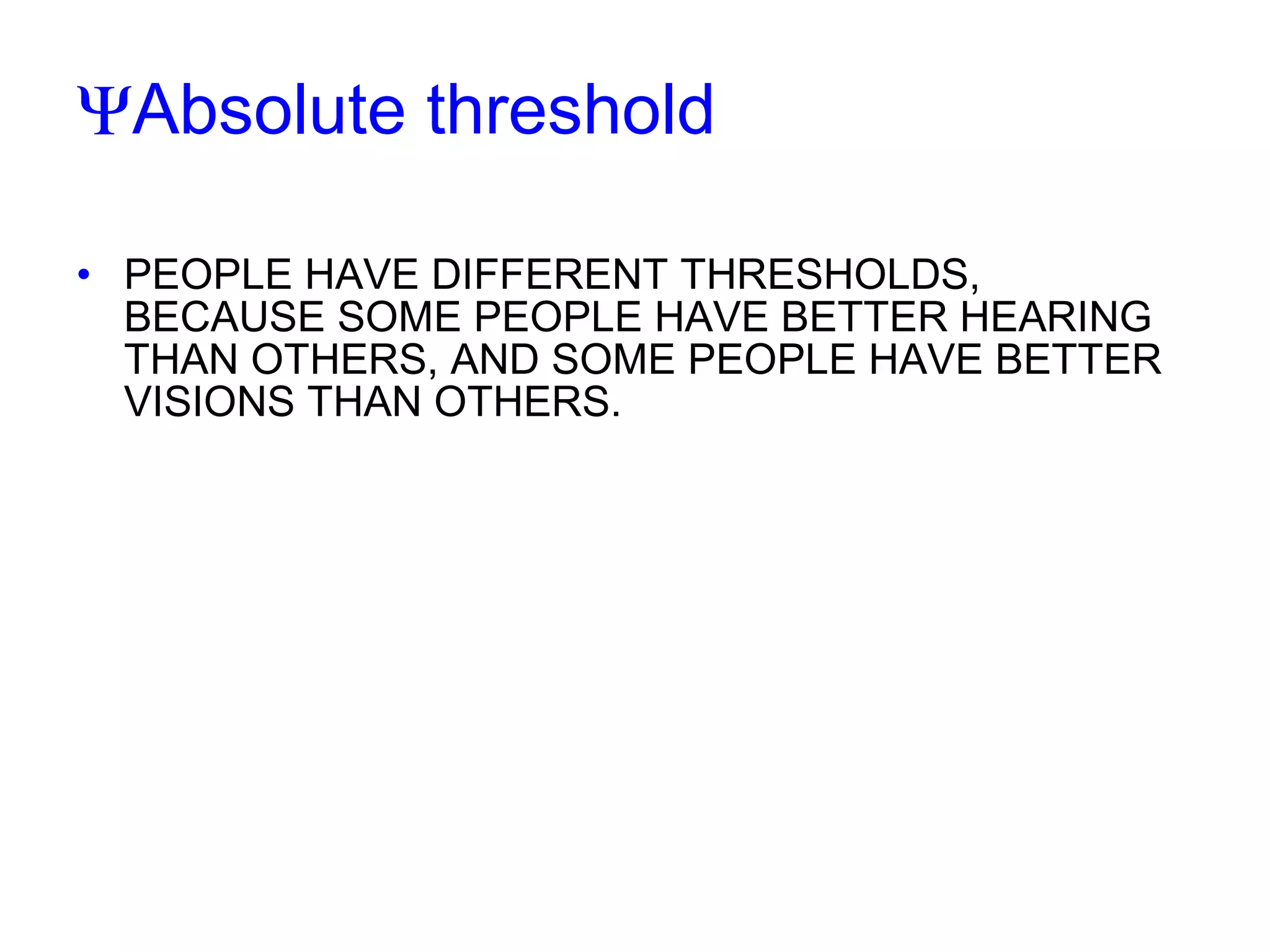 Sensation and perception | PPT