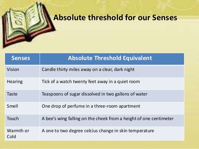 Sensation and perception