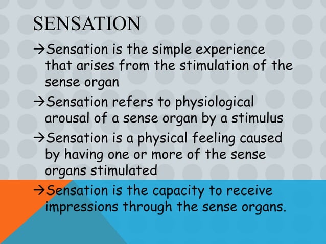 Sensation and Perception (psychology) | PPTX | Eye and Vision ...