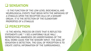 Sensation and perception | PPTX
