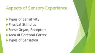 Sensation and perception | PPTX