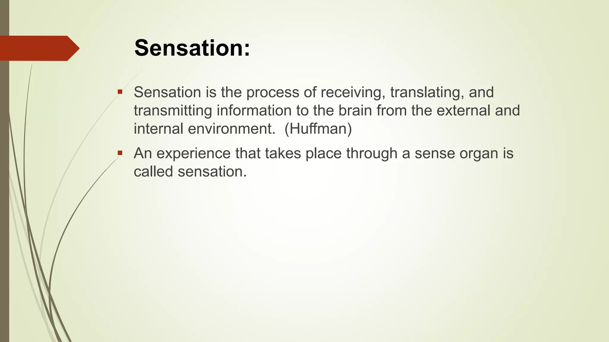 Sensation and perception | PPTX