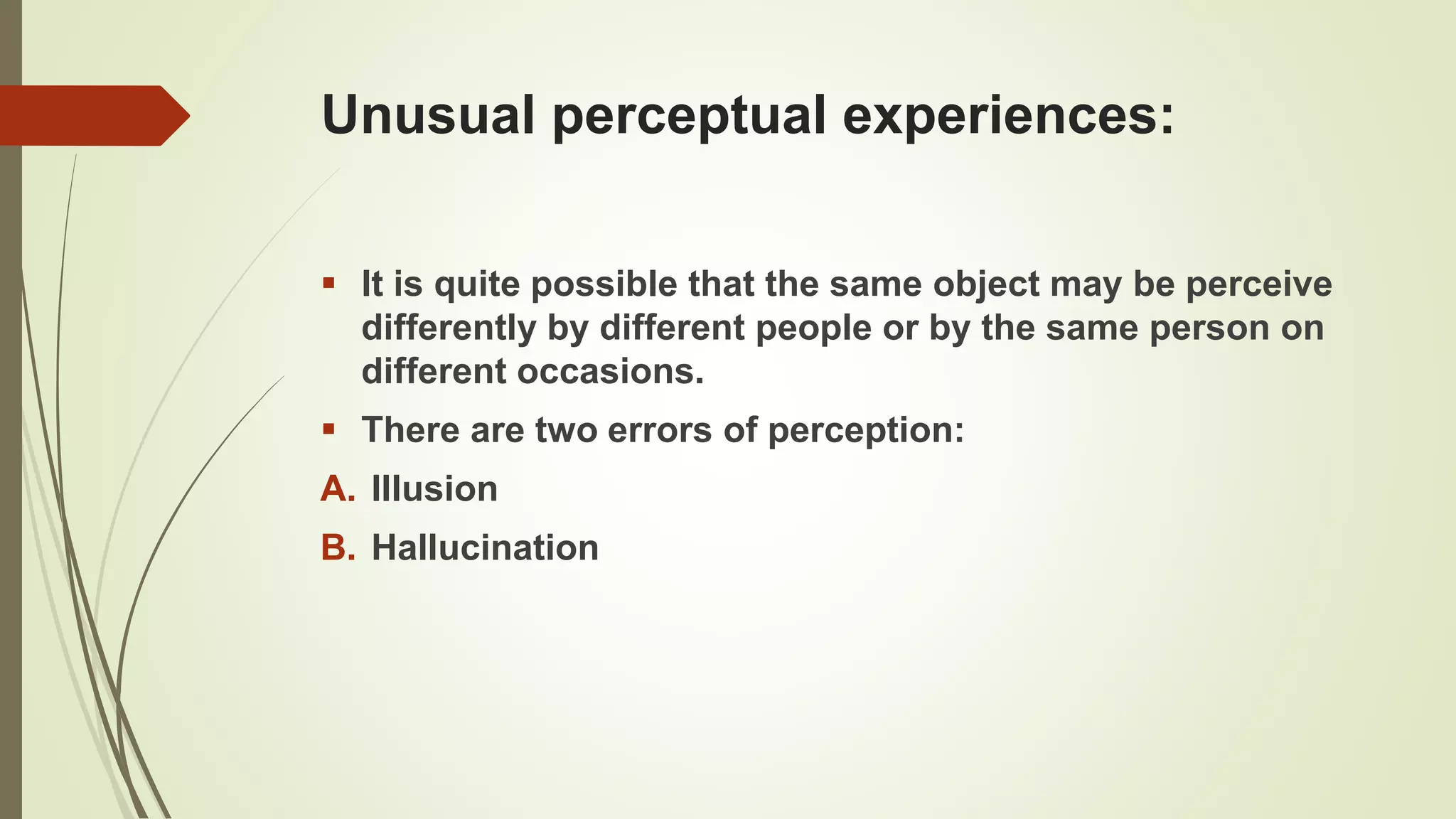 Sensation and perception | PPTX