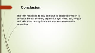 Sensation and perception | PPTX | Science