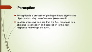 Sensation and perception | PPTX
