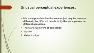 Sensation and perception | PPTX | Science