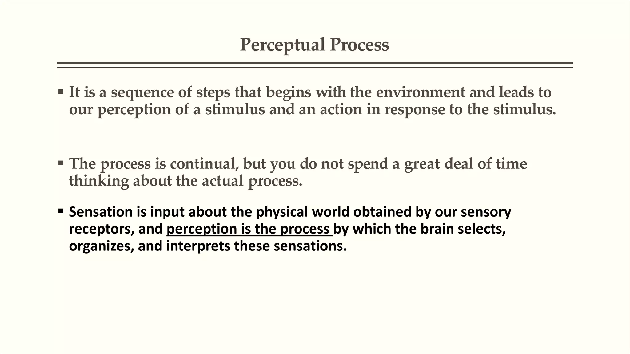 Sensation & perception | PPTX