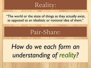 Perception of Reality 1 | PDF