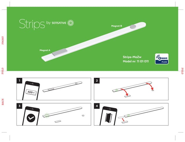 Sensative Door WIndow Sensor strip Quickstart Guide Z-Wave Plus | PDF