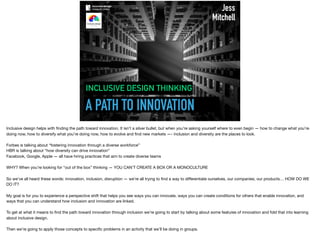 Inclusive Design: A Path to Innovation | PPT
