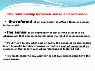 Sense and reference | PPTX