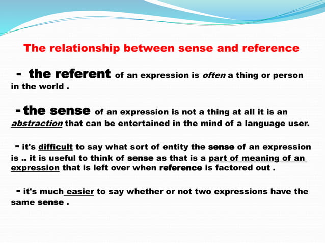 Sense and reference | PPTX