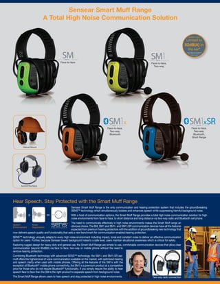 Sensear SM1 Ear Muff Brochure | PDF