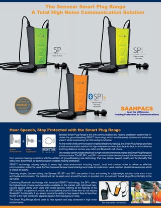 Sensear SP1 Ear Plug Brochure | PDF