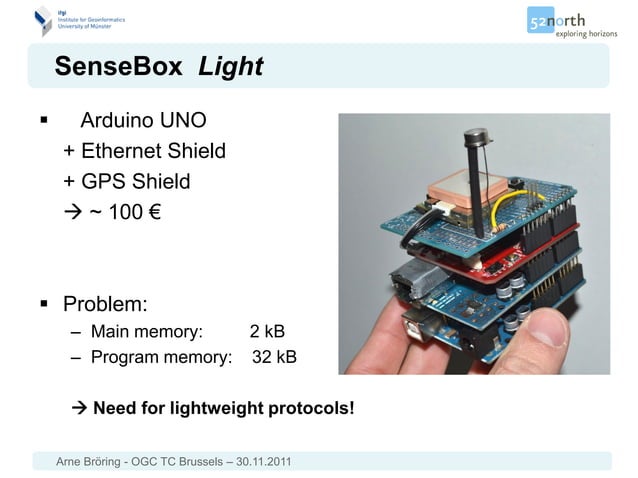 The SenseBox project & Internet of Things standardization recommendations for OGC | PPT