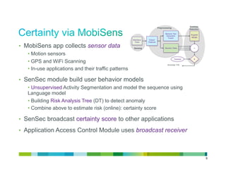 SenSec: Mobile Application Security through Passive Sensing | PDF
