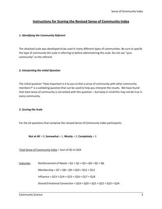 Sense of Community Index 2(SCI-2) | PDF