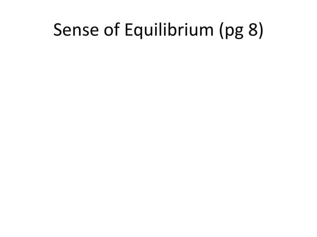 Sense of equilibrium | PPT
