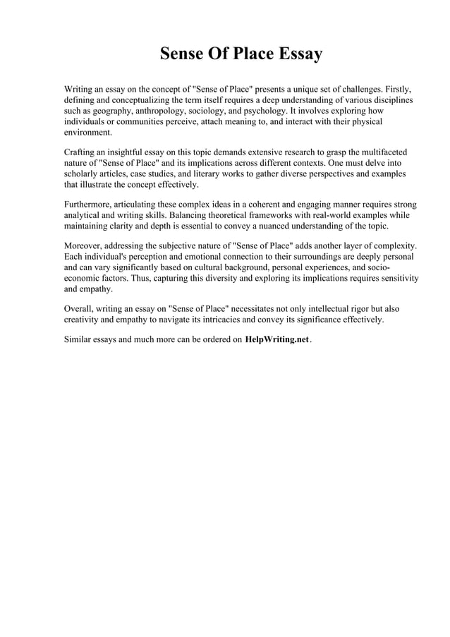 Sense Of Place Essay.pdf