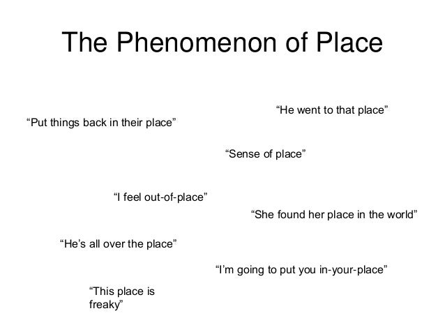 Sense of place ppt