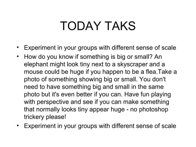 Sense of scale | PPT