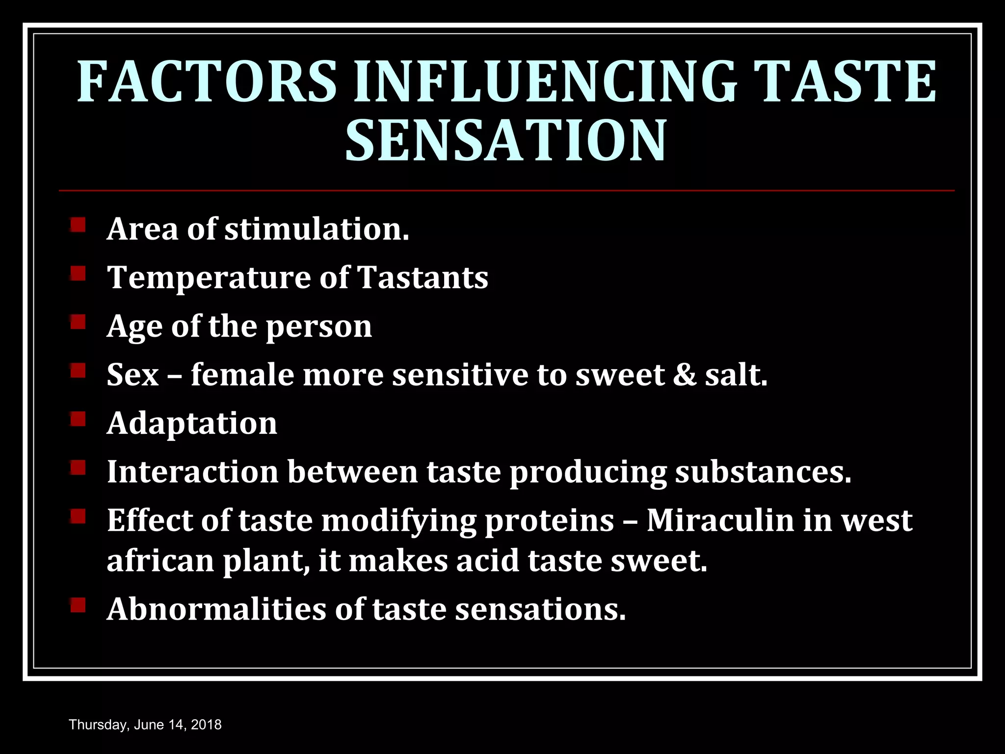 SENSE OF TASTE | PPT