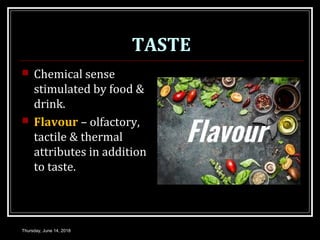 SENSE OF TASTE | PPT