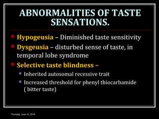 SENSE OF TASTE | PPT