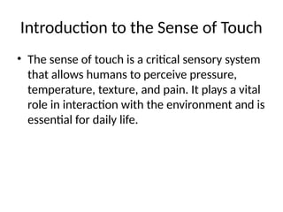 Sense_of_Touch_Presentation.pptx sensory evaluation | PPTX