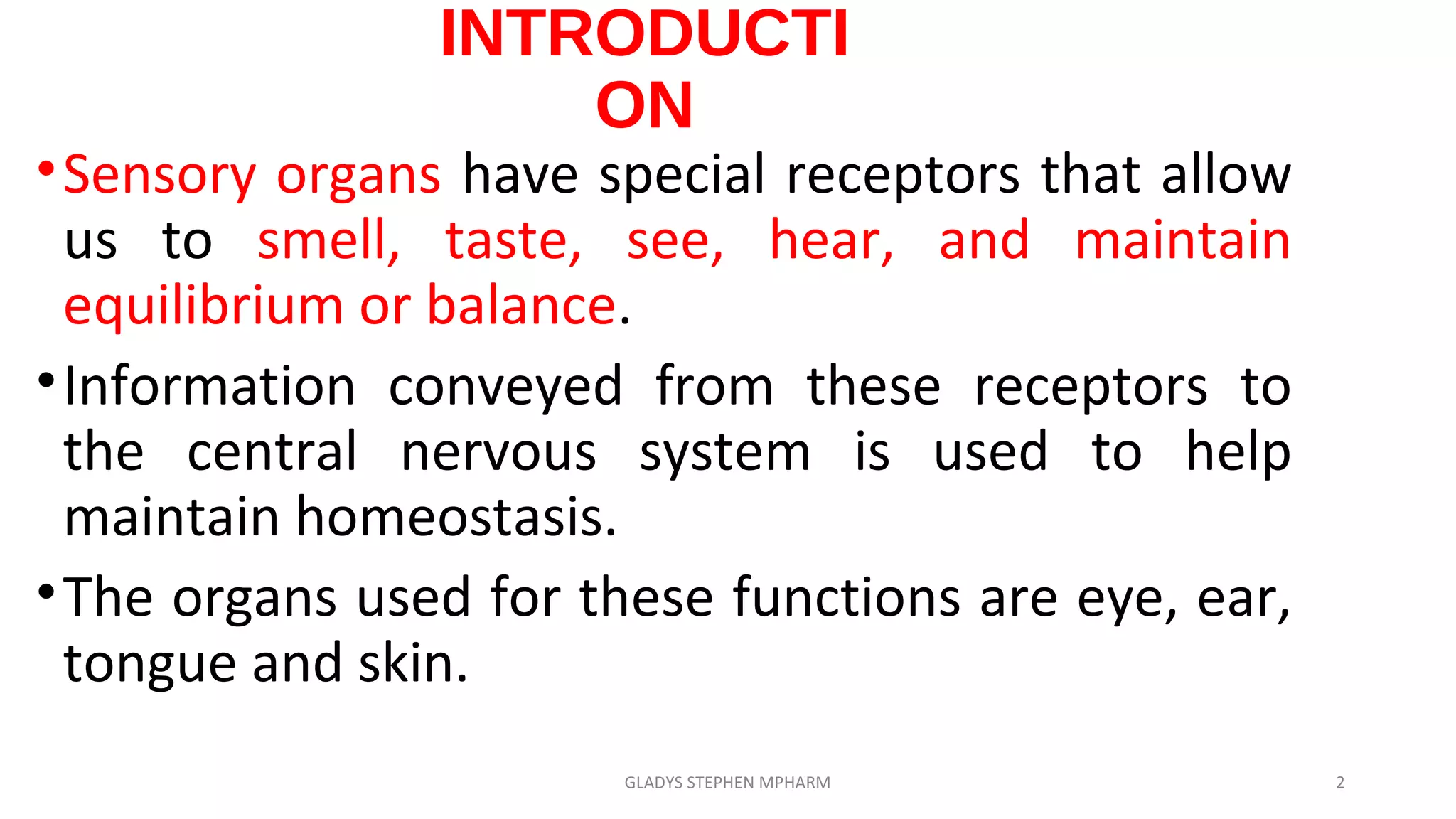 SENSE ORGANS | PPT