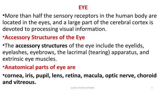 SENSE ORGANS | PPT
