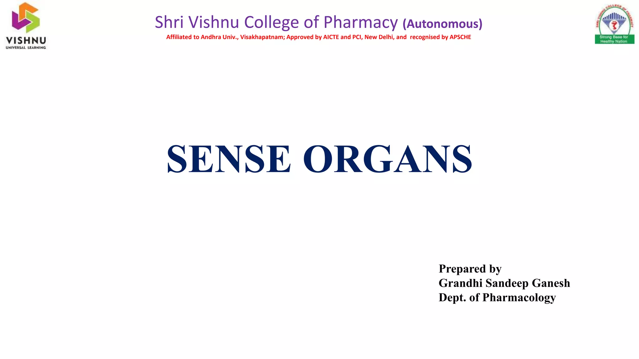 SENSE ORGANS | PPT