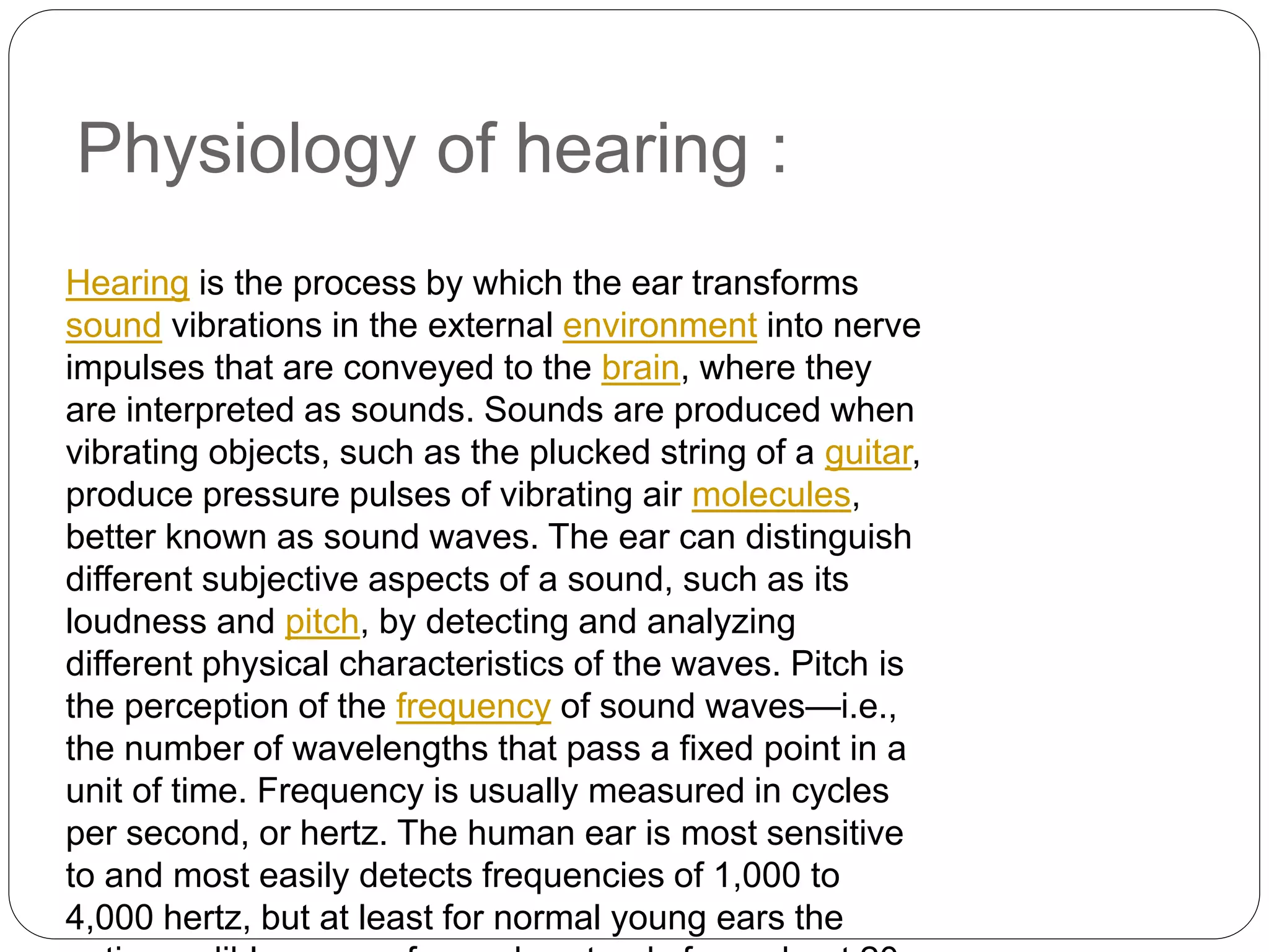 Sense organs ear | PPTX